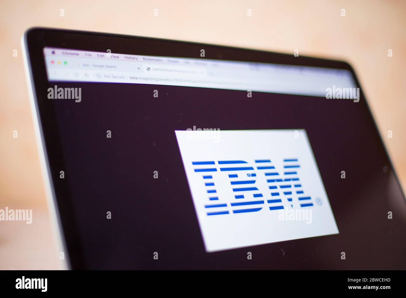 BELGRADE, SERBIA - MARCH 9, 2020: IBM web site on computer screen. IBM ...