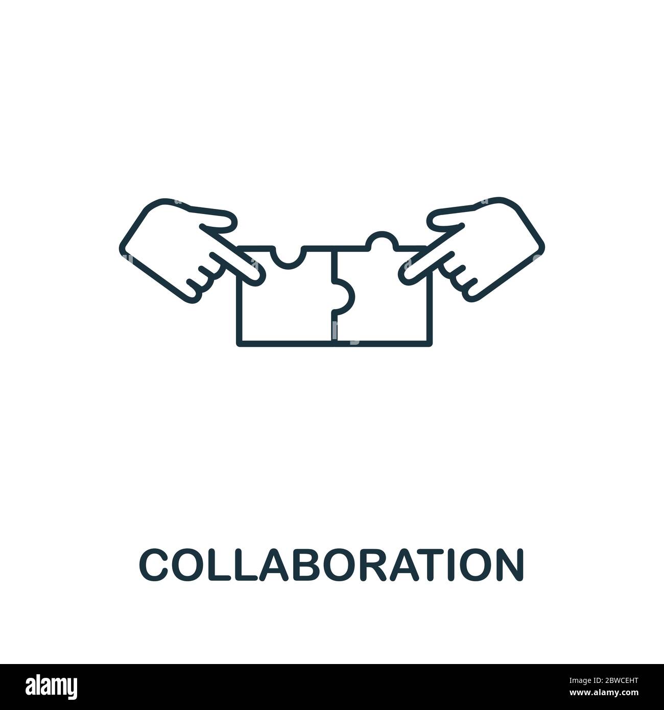 Collaboration icon from planing collection. Simple line Collaboration ...