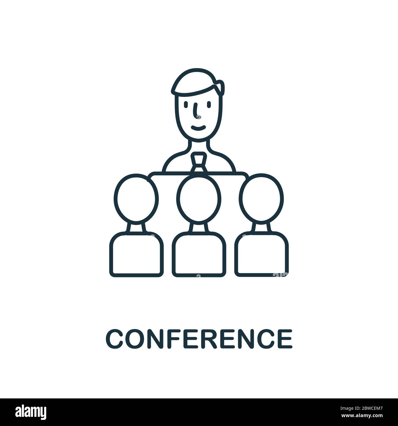 Conference icon from planing collection. Simple line Conference icon ...