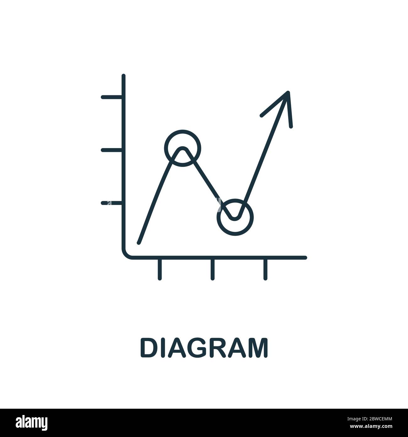 Diagram icon from planing collection. Simple line Diagram icon for ...