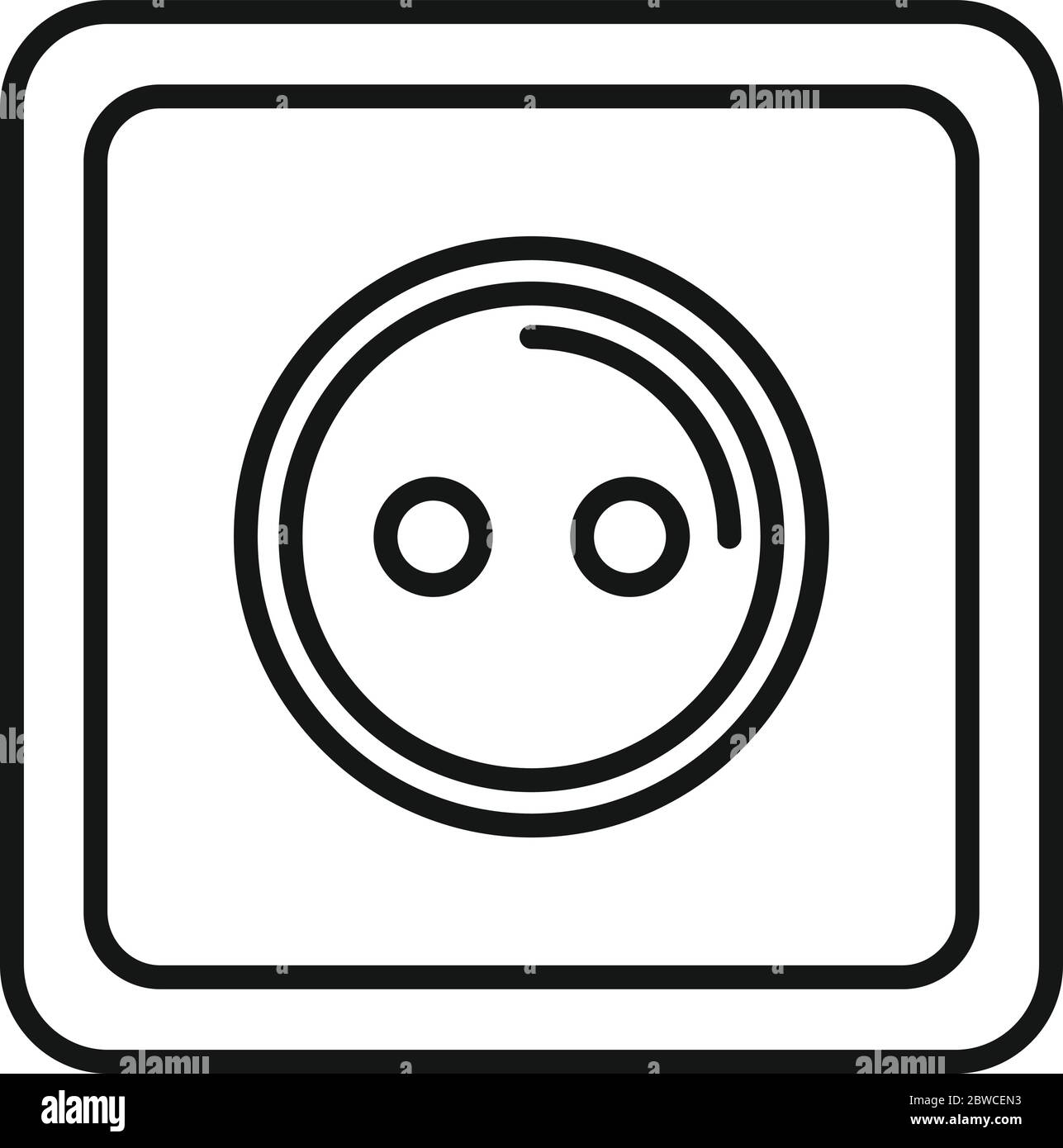Classic power socket icon. Outline classic power socket vector icon for ...