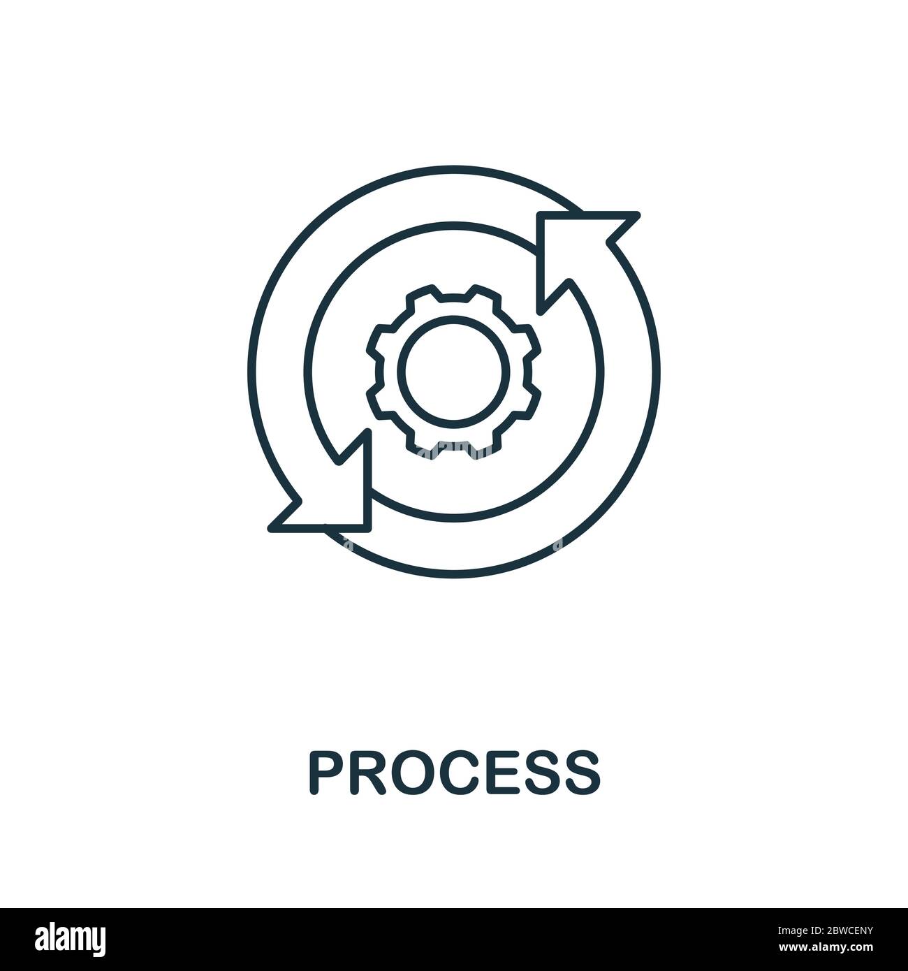 Process icon from planing collection. Simple line Process icon for ...