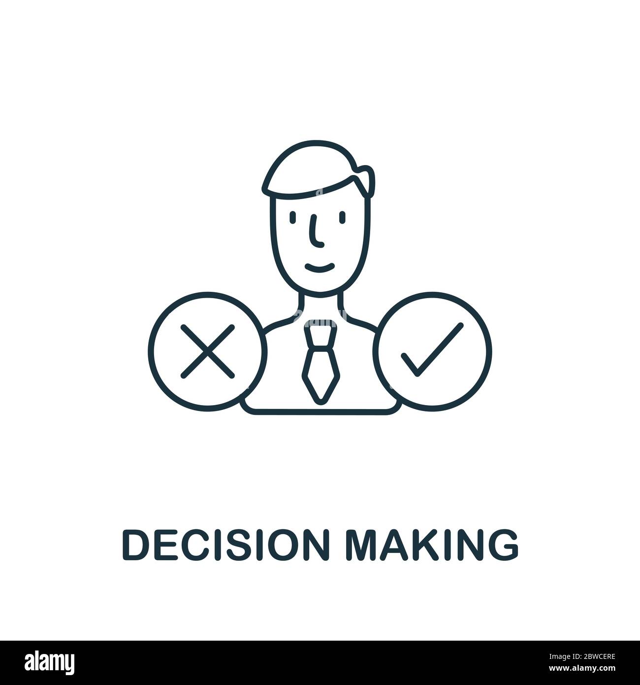 Decision Making icon from planing collection. Simple line Decision ...
