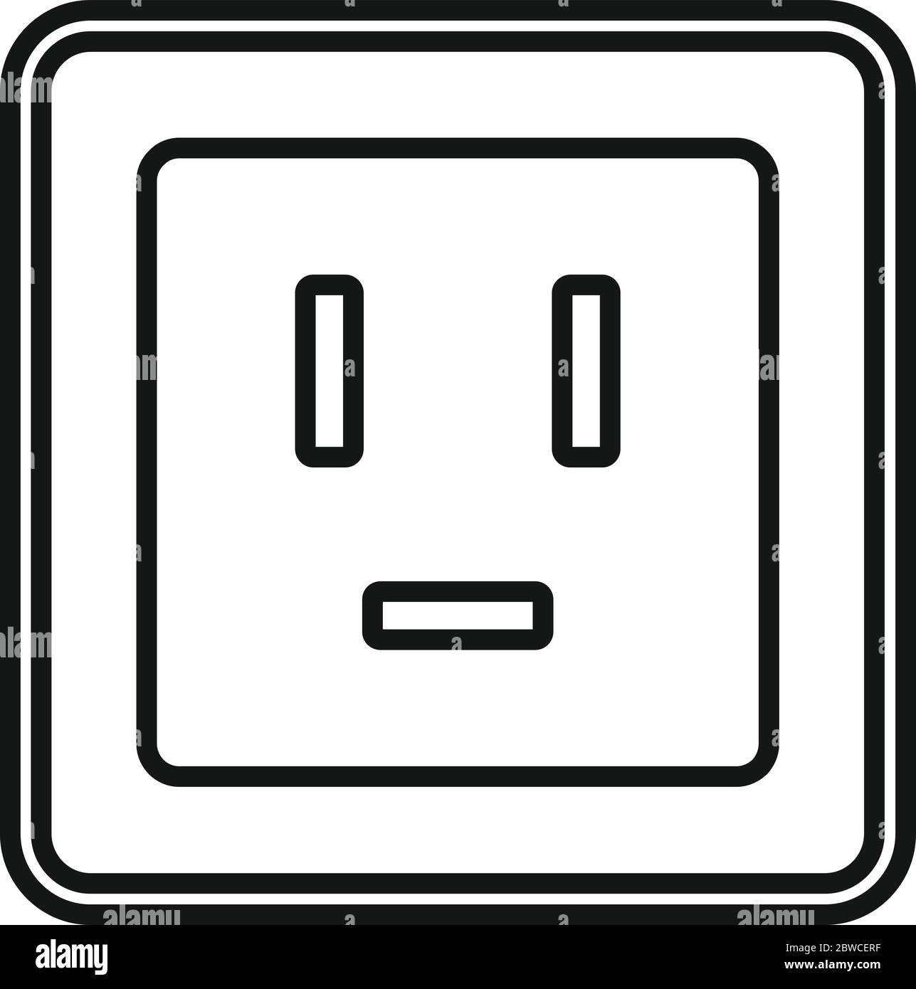 Electric Power Socket Icon Outline Electric Power Socket Vector Icon For Web Design Isolated On
