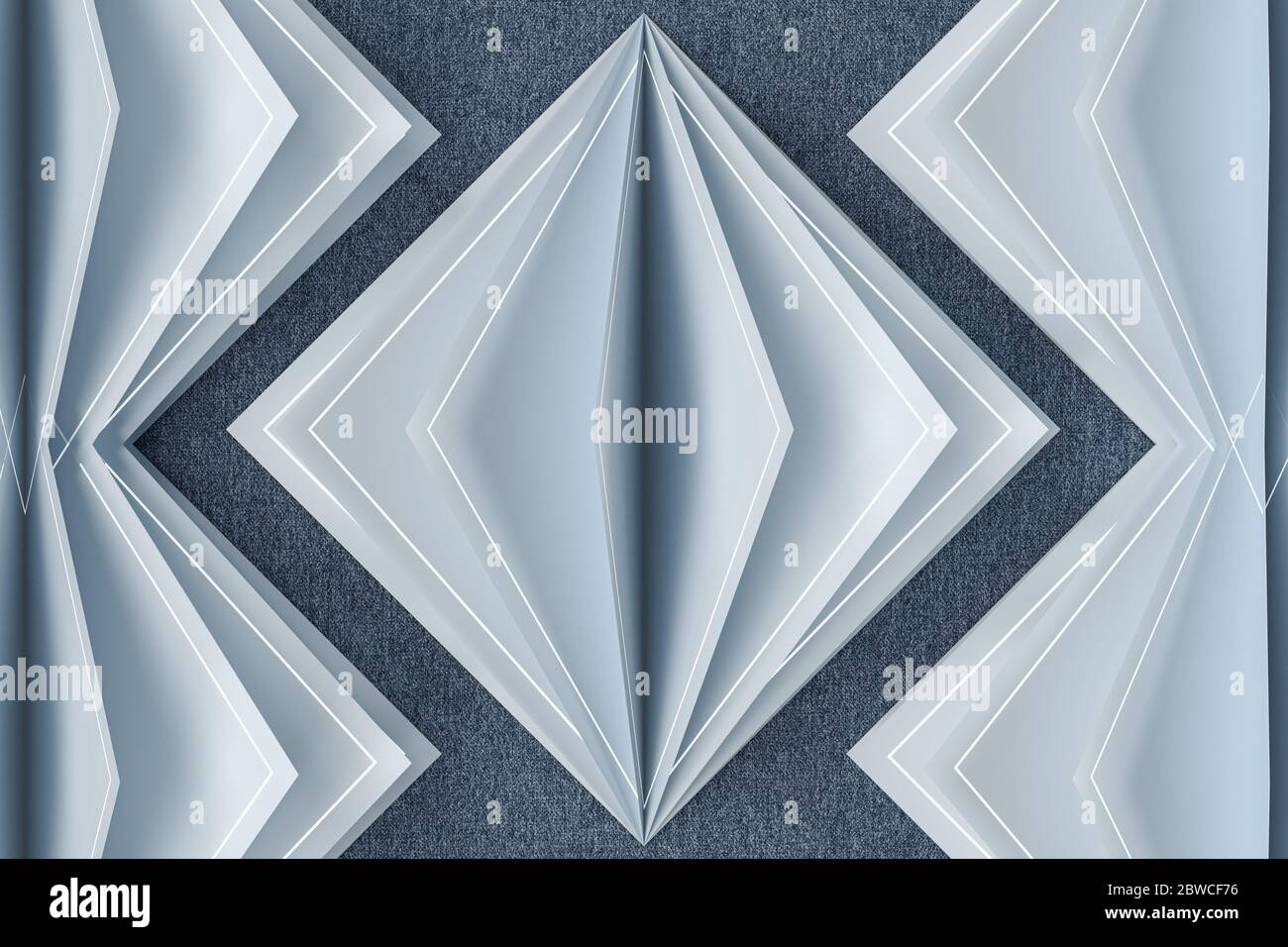 Geometrical background with cubic paper squares, 3d rendering. Computer ...