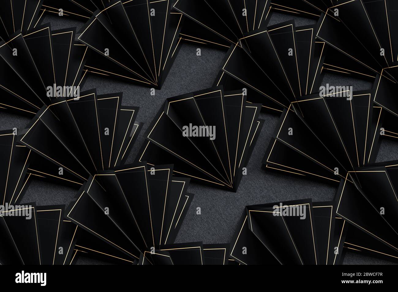 Geometrical background with cubic paper squares, 3d rendering. Computer ...