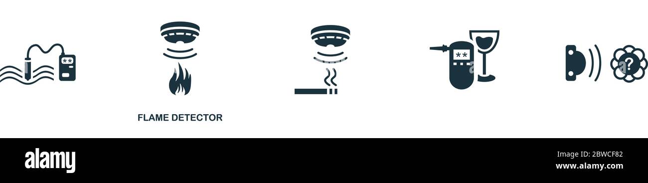 Flame Detector icon. Simple element from sensors icons collection ...