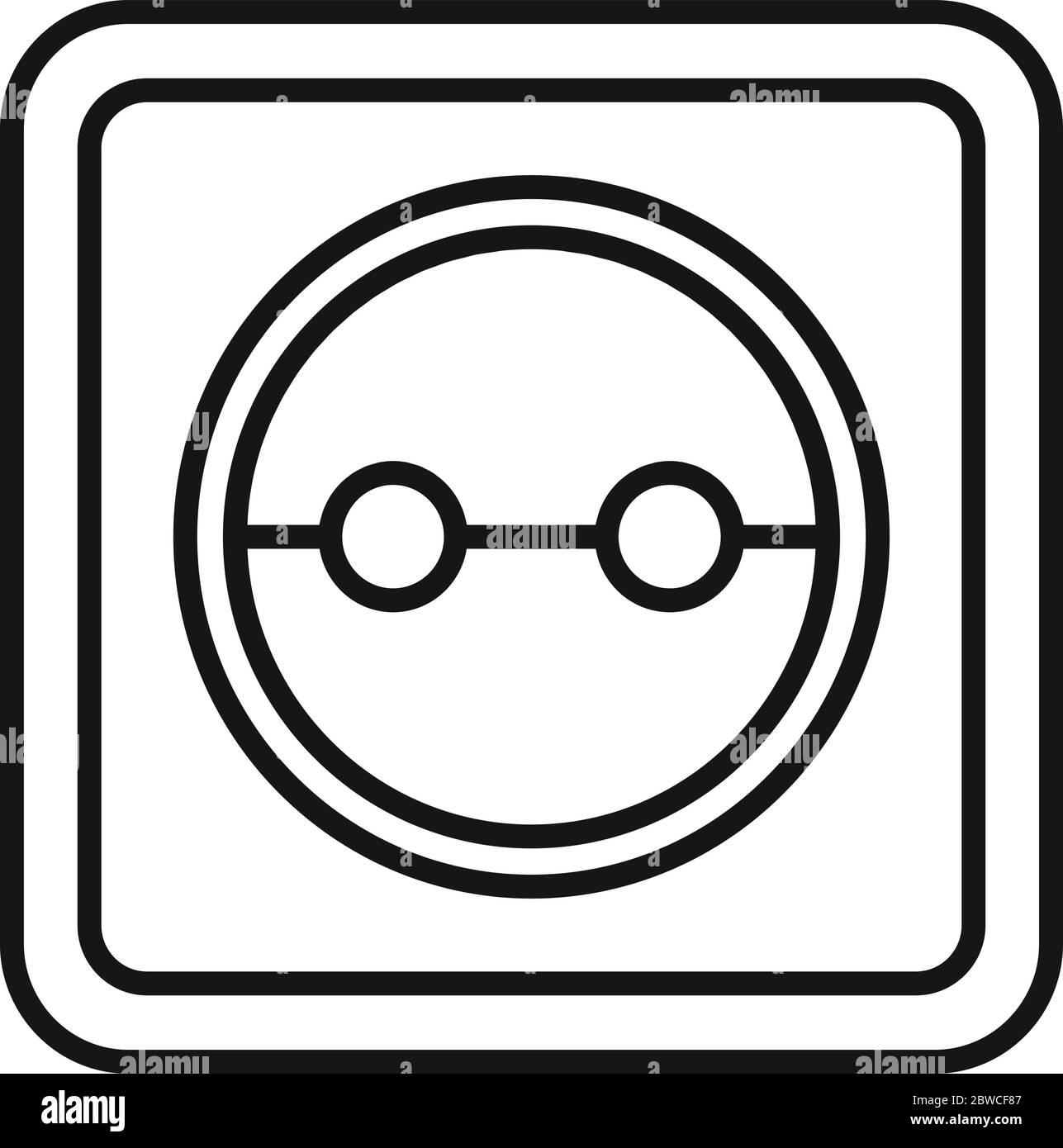 Cable Power Socket Icon Outline Cable Power Socket Vector Icon For Web Design Isolated On White