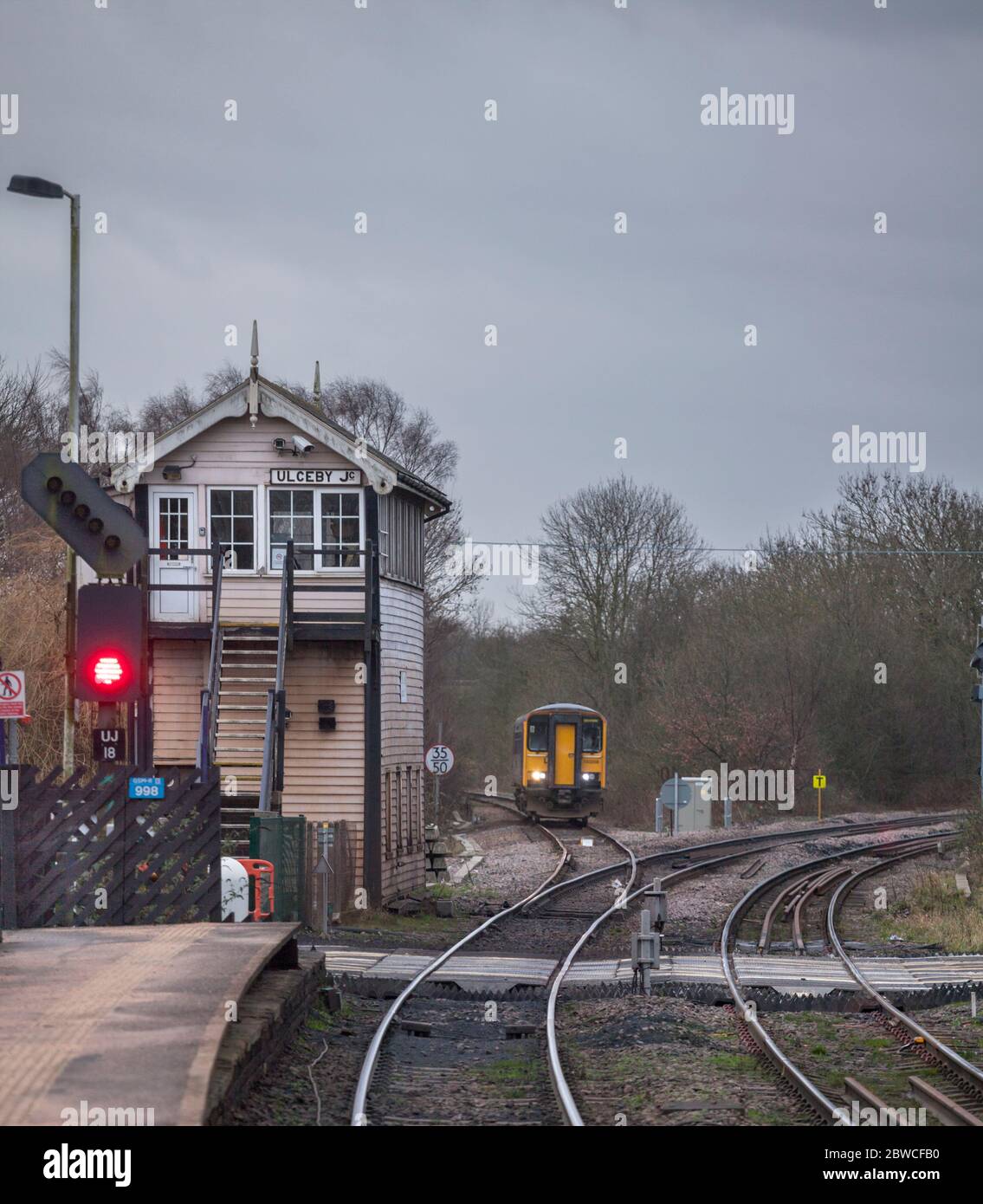 Northern rail class 153 single carriage train 153358 passing the ...