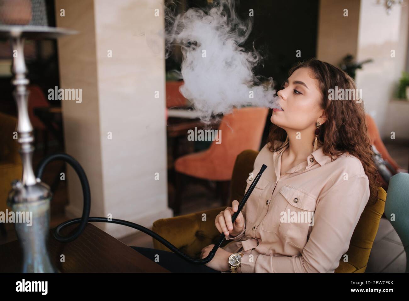 Hookah Smoke Photography Girl