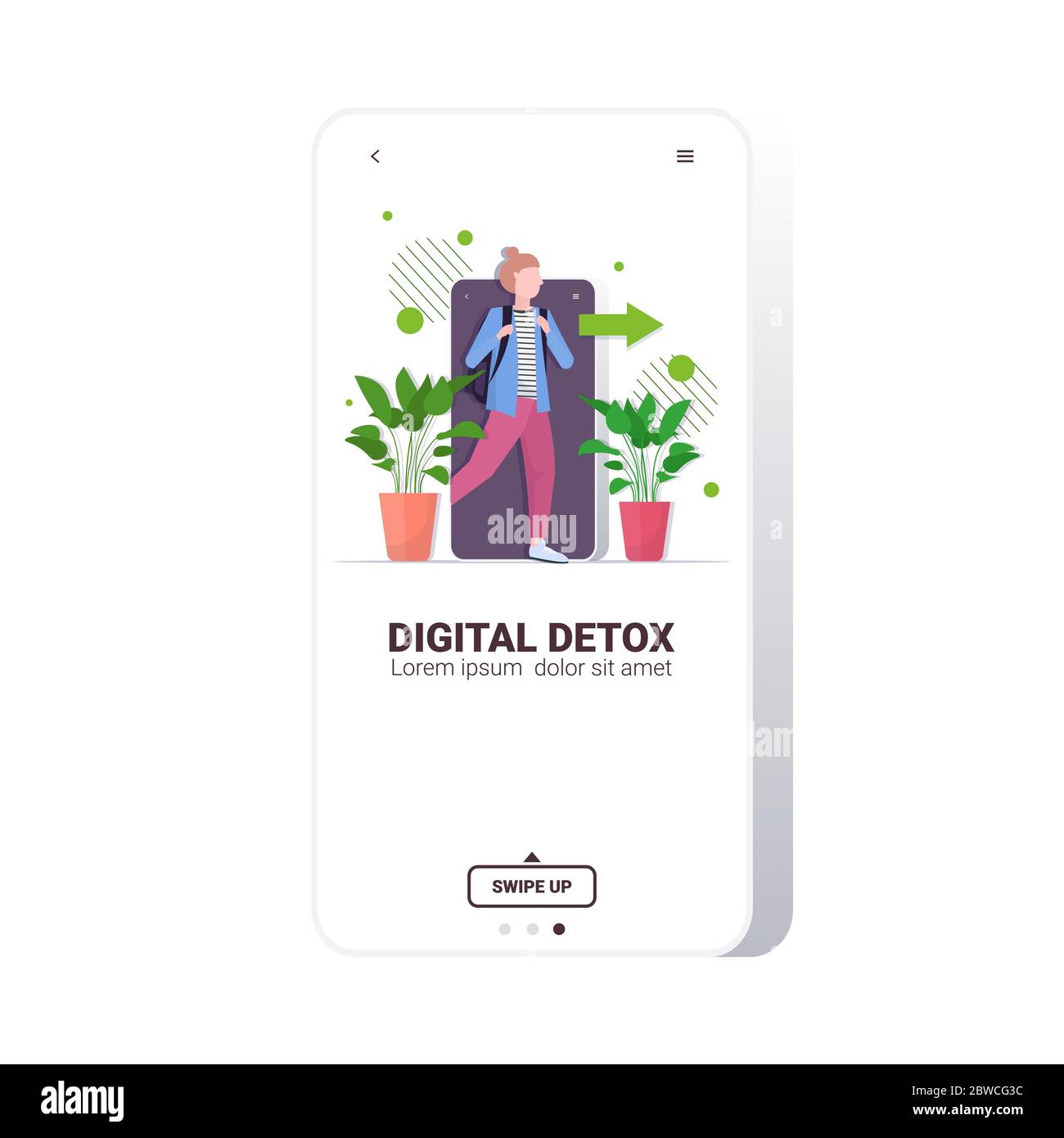 Mobile detox Stock Vector Images - Alamy