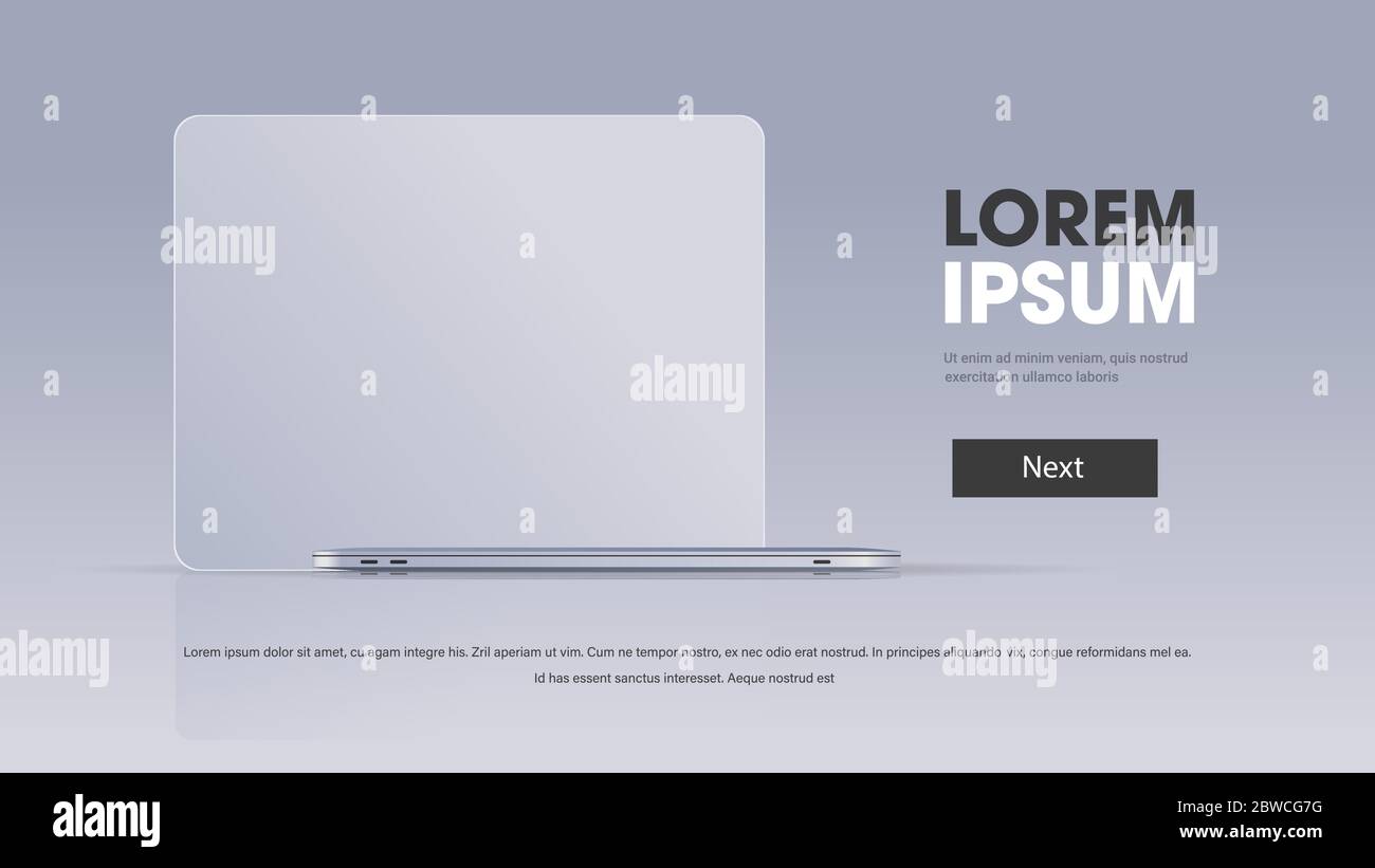 modern laptop in closed and top view realistic mockup gadgets and ...