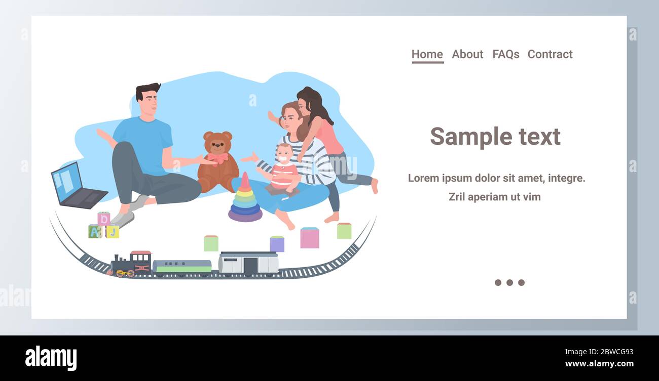 Parents spending time children Stock Vector Images - Alamy