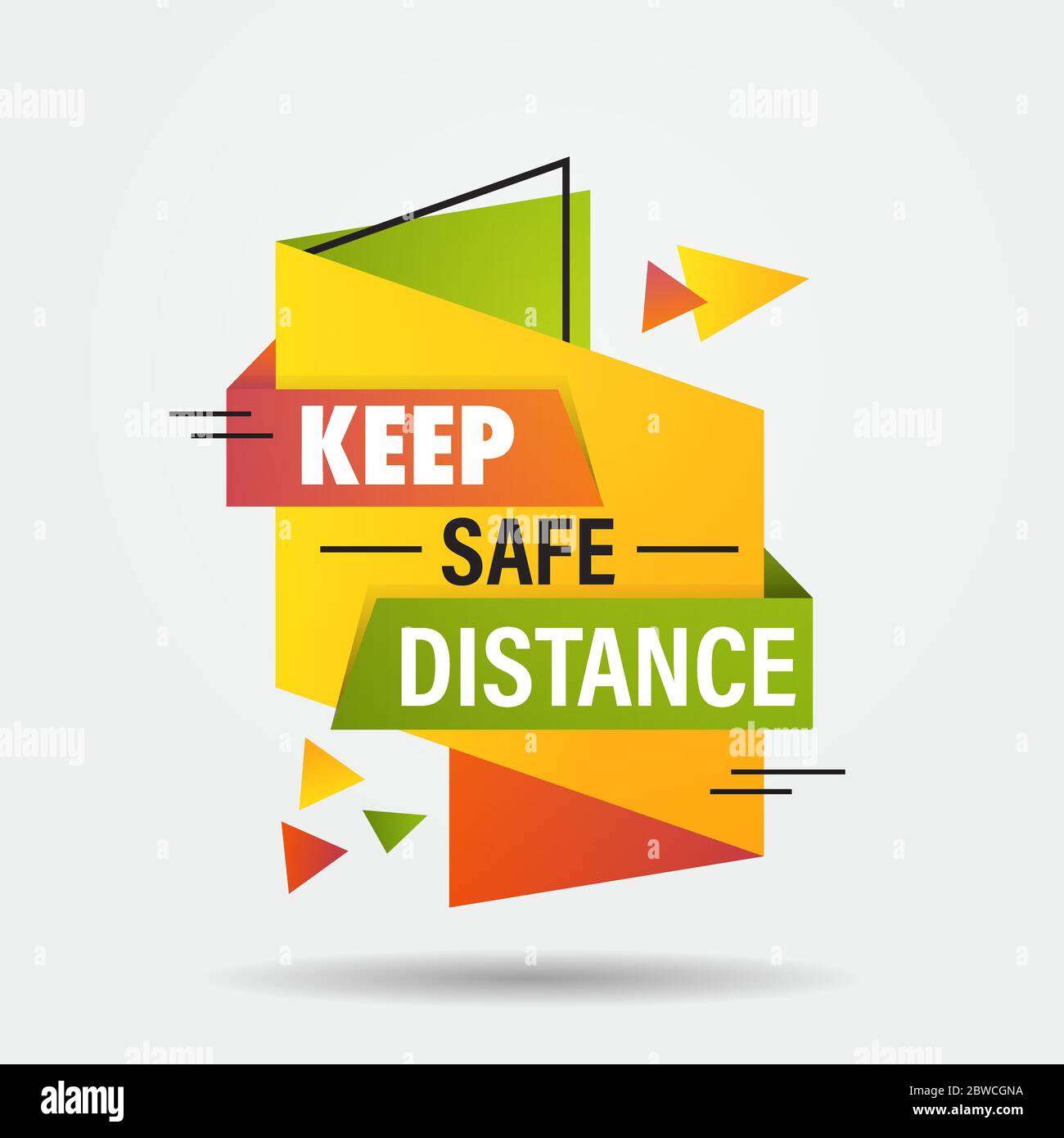 keep safe distance sticker open again after coronavirus quarantine over ...