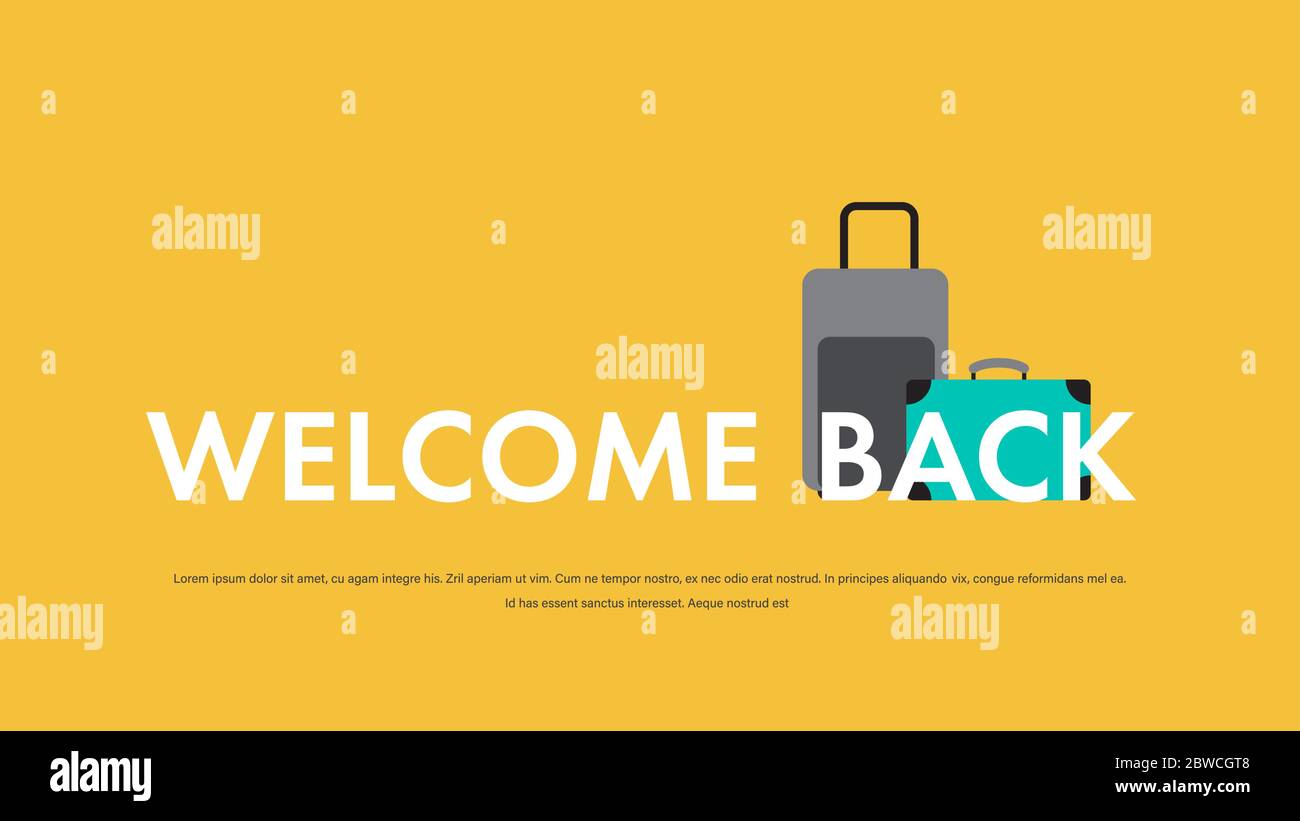 welcome back banner coronavirus pandemic quarantine over advertising ...