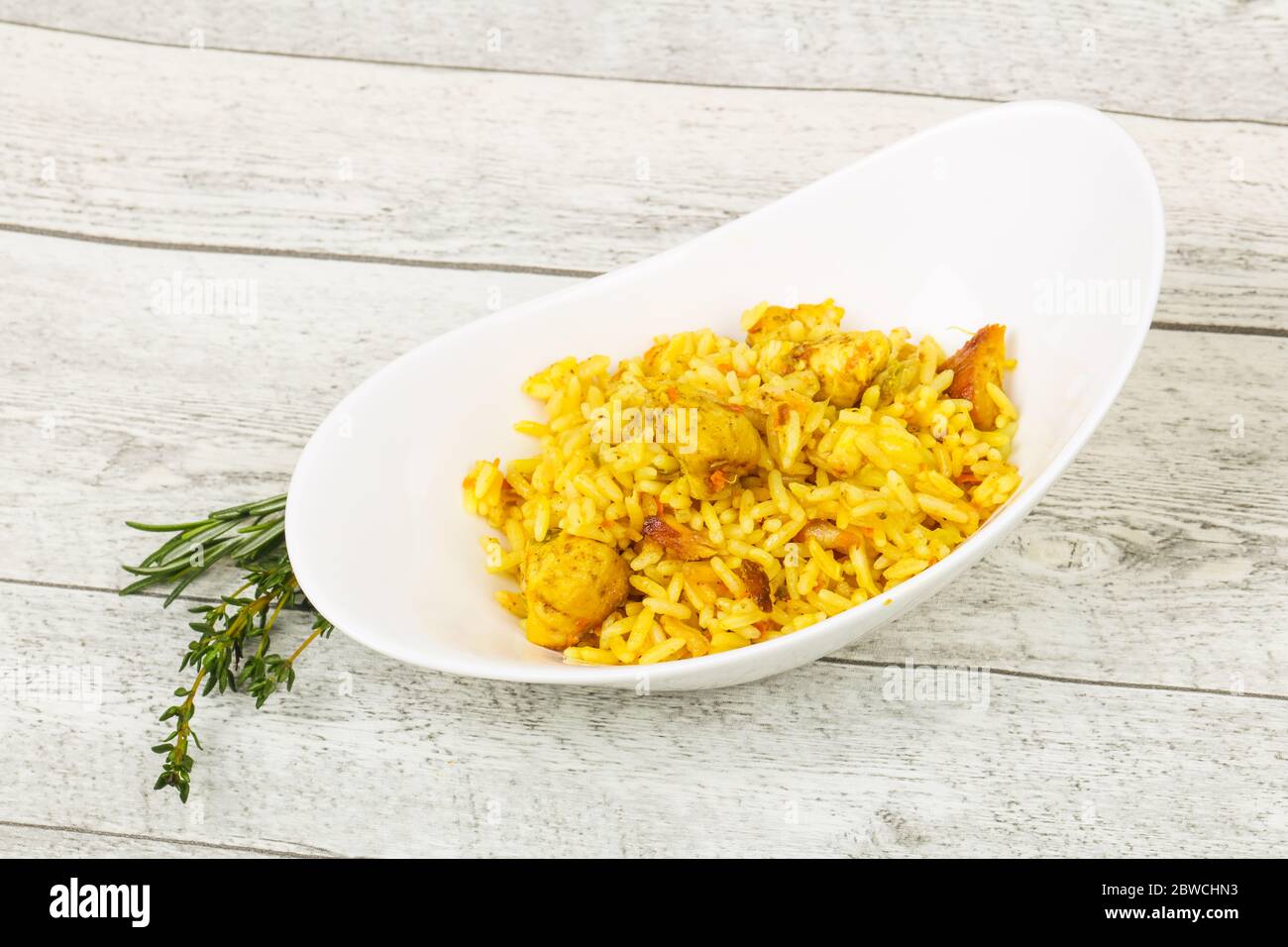 Uzbek traditional Plov with turkey Stock Photo - Alamy