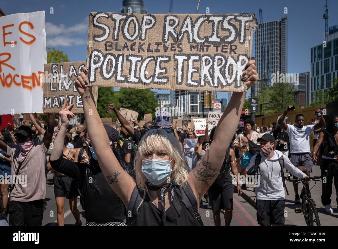Thousands of Black Lives Matter (BLM) activists and supporters gather ...