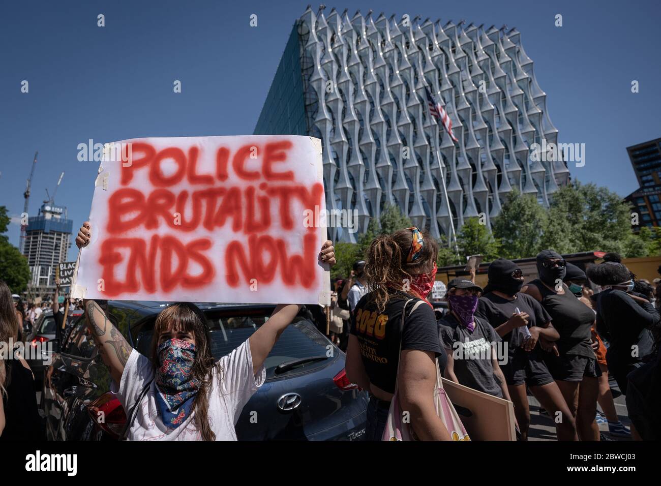 Thousands of Black Lives Matter (BLM) activists and supporters gather ...