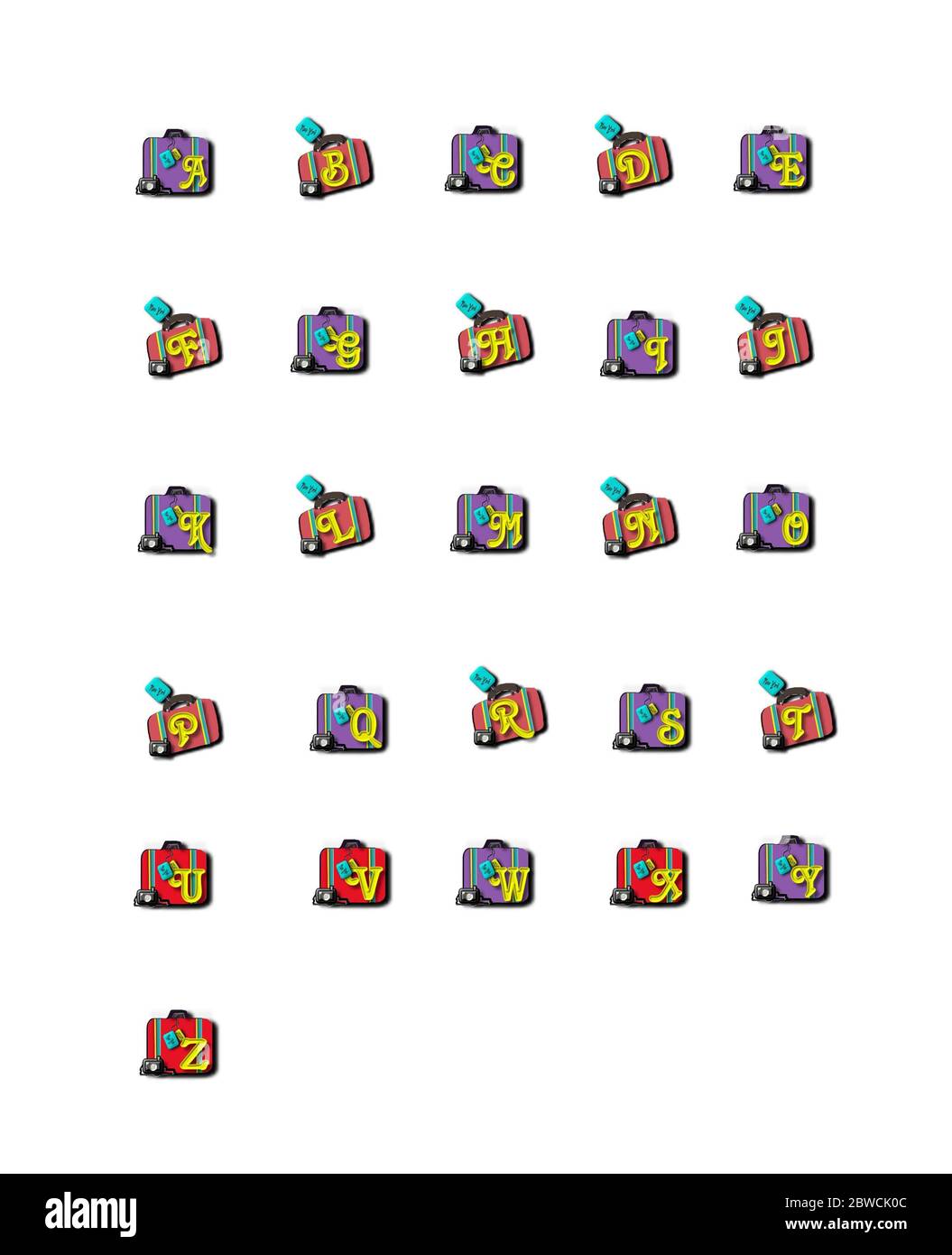 Alphabet Around the World Set Stock Photo - Alamy