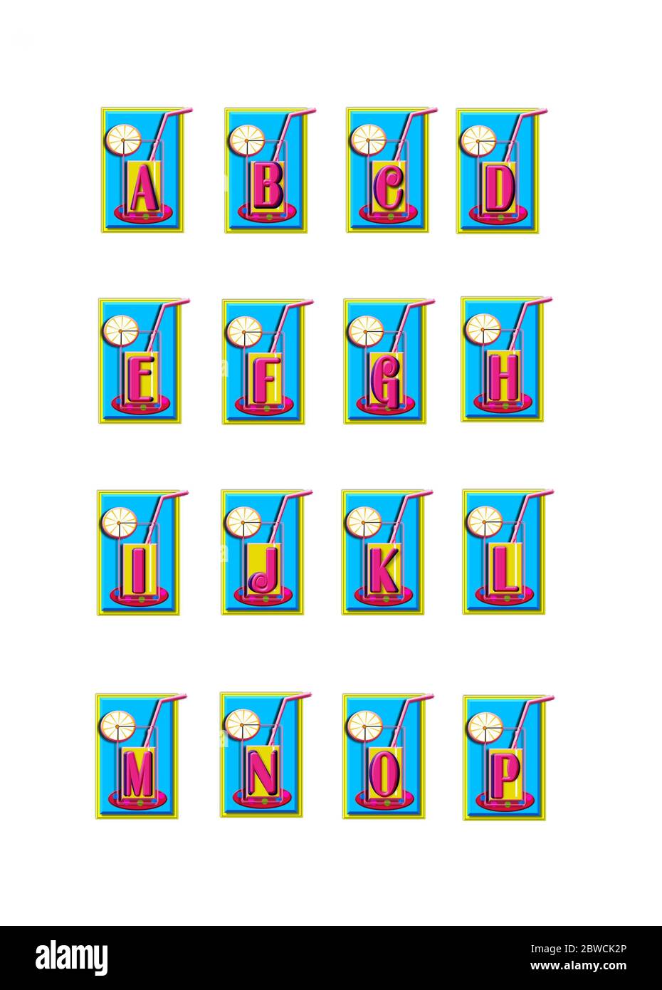 Alphabet Cool Drink Stock Photo - Alamy