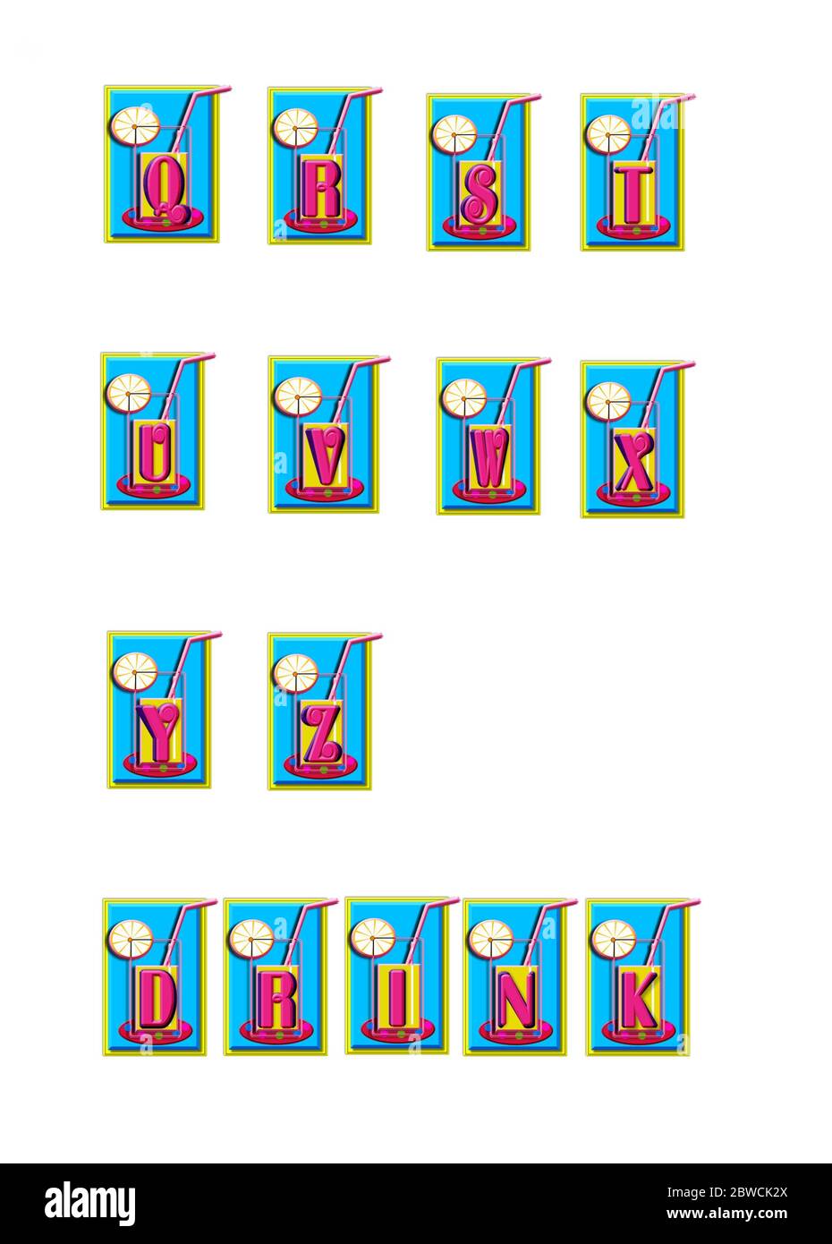 Alphabet Cool Drink Stock Photo - Alamy