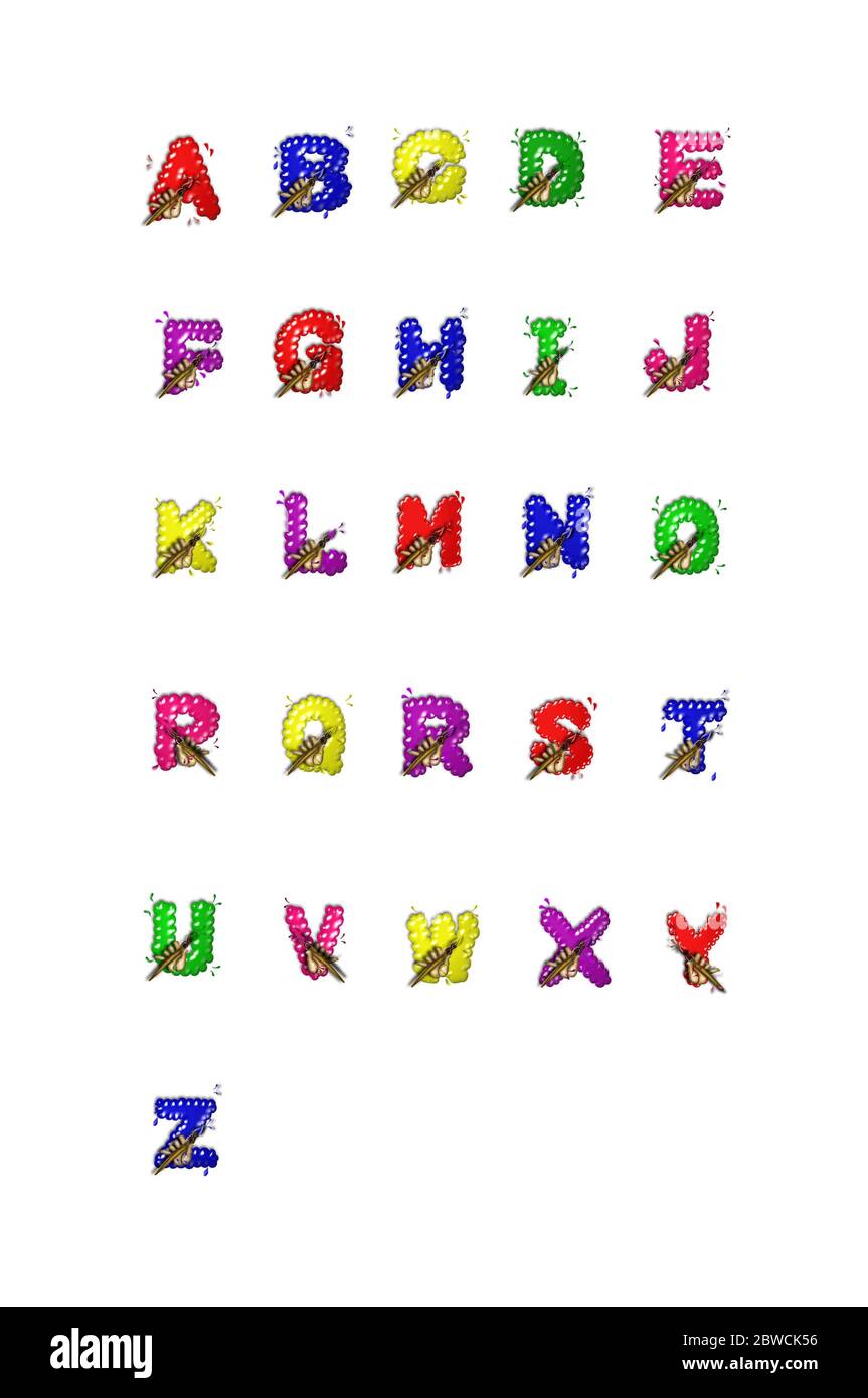 Alphabet paint hi-res stock photography and images - Alamy