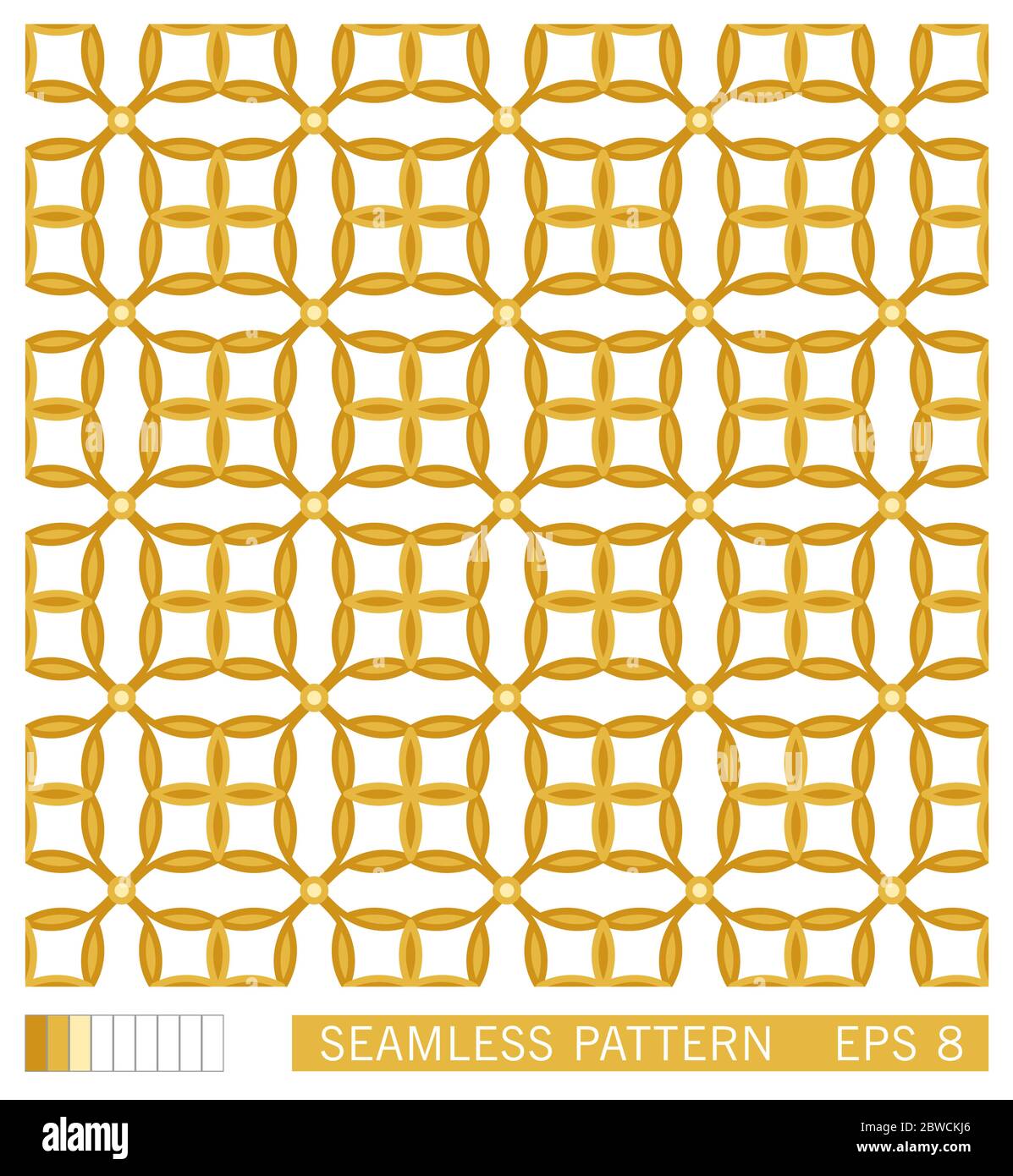Vector seamless pattern. Simple graphic of weaving lines. Decorative ...