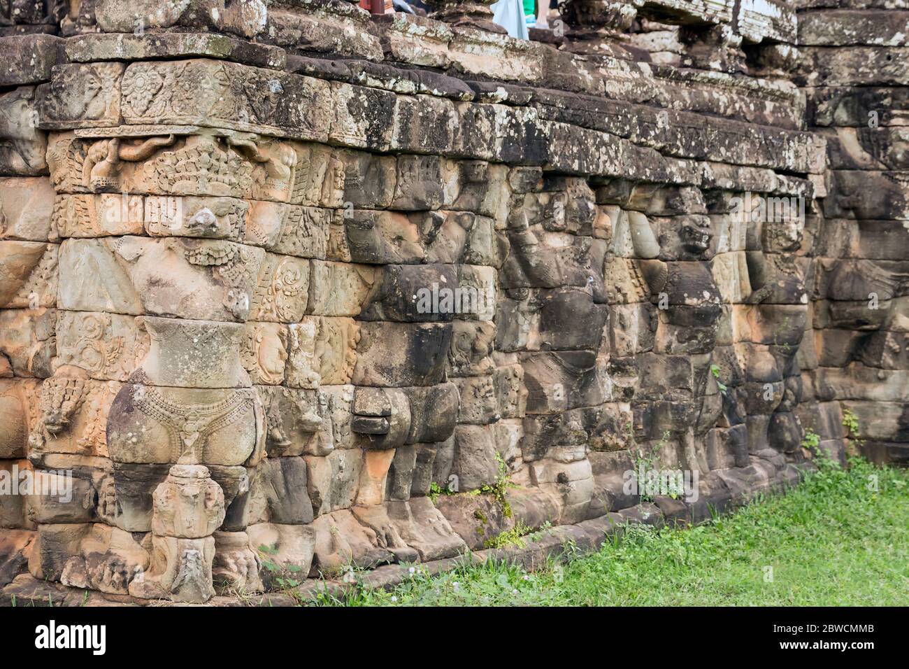 Old khmer statues at Angkor Wat, Siem Reap, Cambodia Stock Photo - Alamy