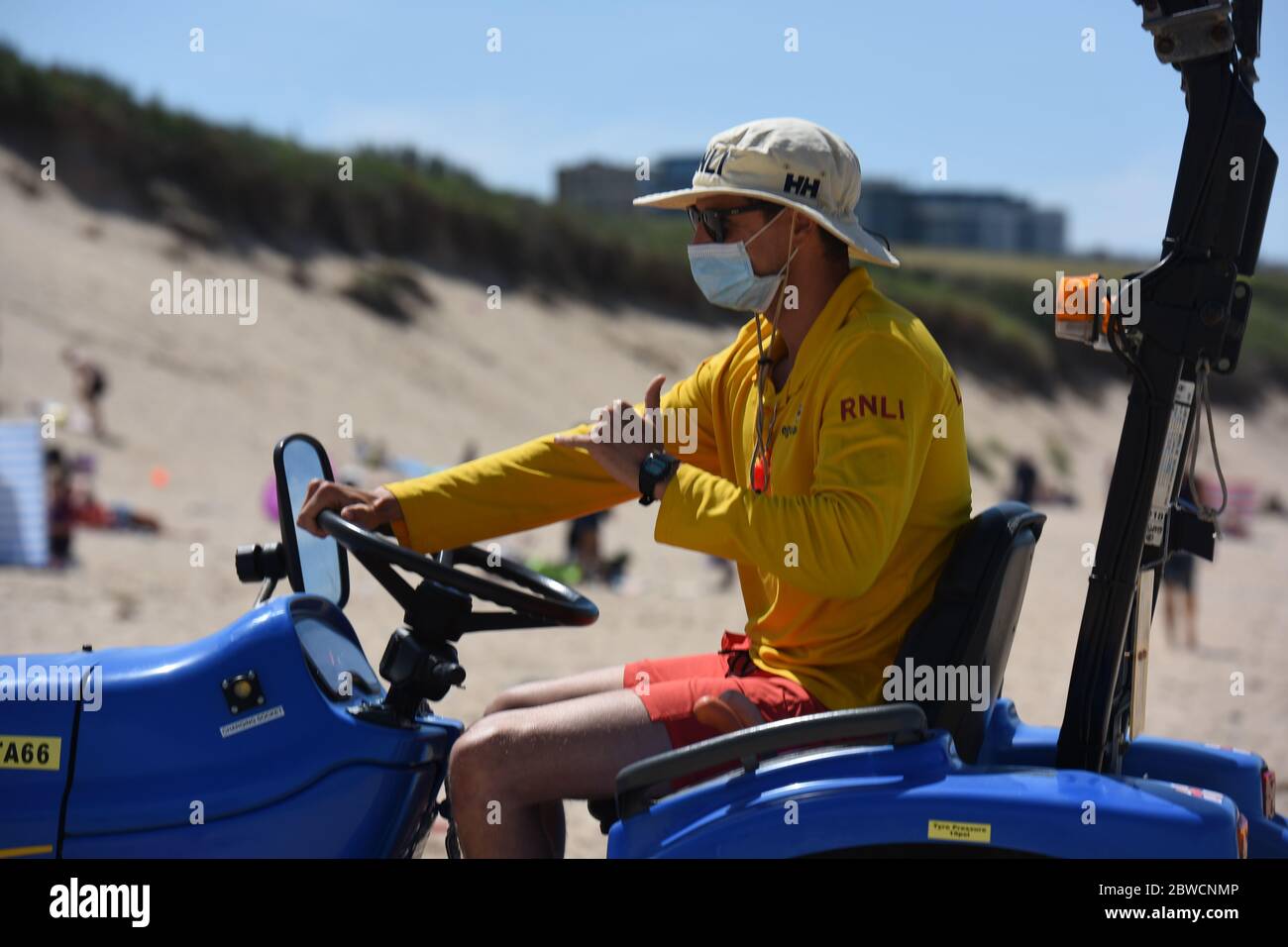 Newquay Fistral Beach Cornwall. - Return of lifeguards 2020 post covid ...