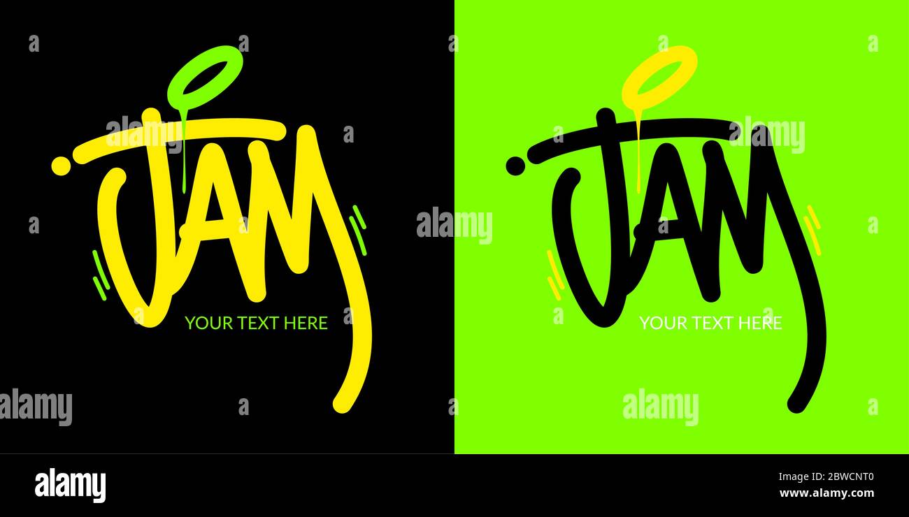 Abstract Hip Hop Hand Written Word Jam Vector Illustration Stock Vector ...