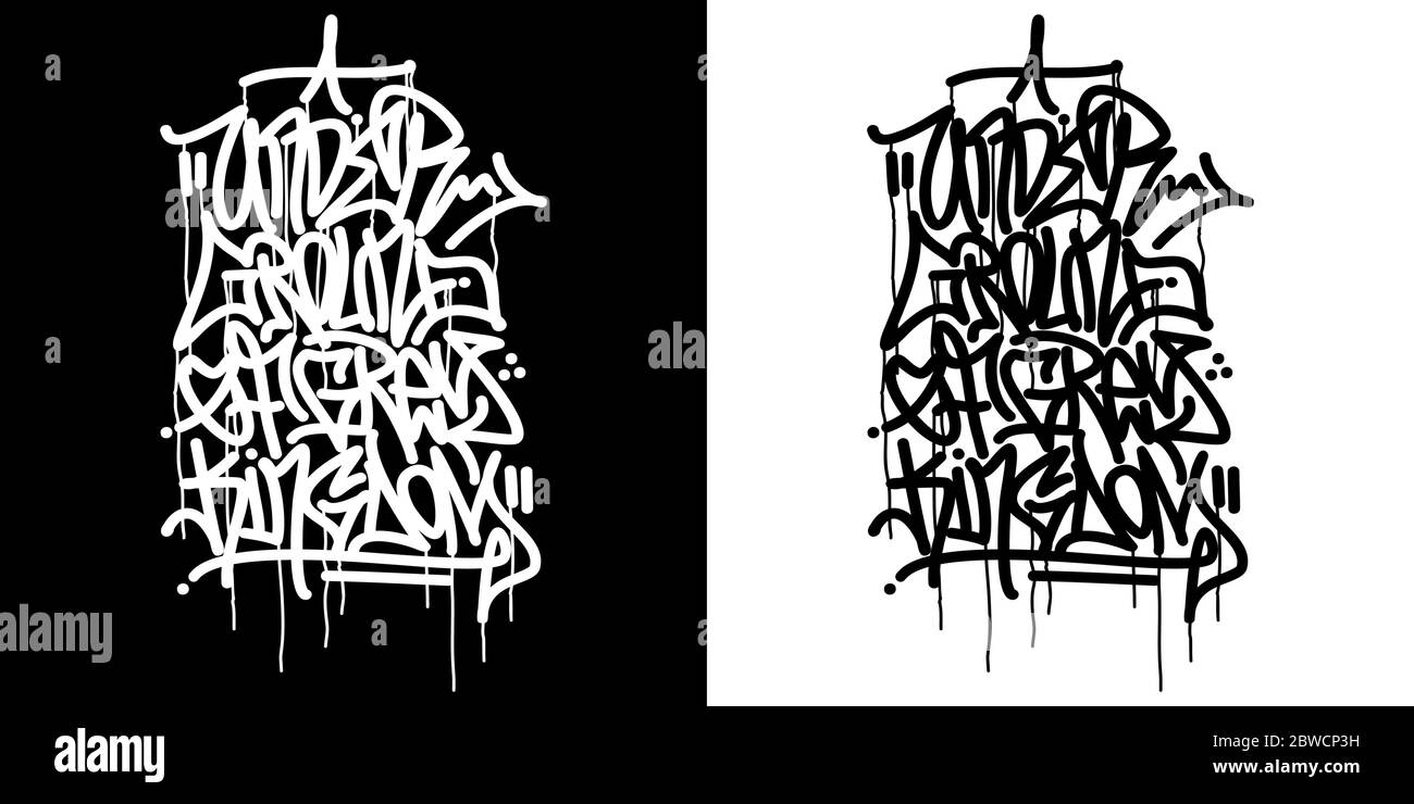 Abstract Hip Hop Hand Written Graffiti Vector Illustration Stock Vector ...