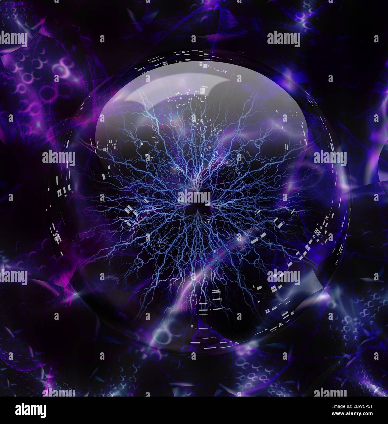 Energy ball. Modern digital art Stock Photo - Alamy