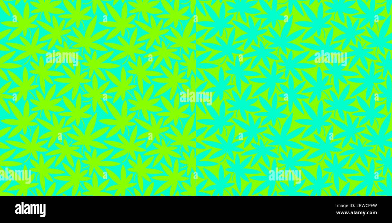 Abstract Seamless Green Pattern With Cannabis Leaves. Vector ...