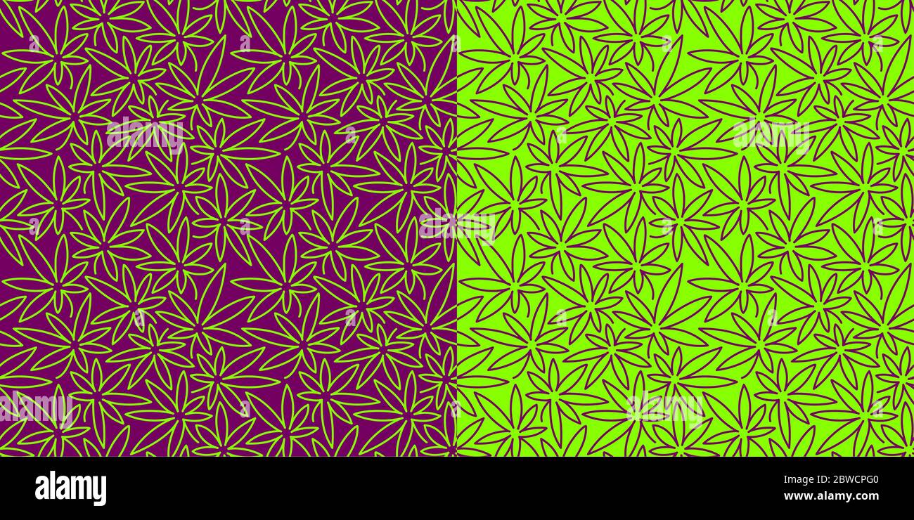 Abstract Seamless Green Pattern With Cannabis Leaves. Vector ...