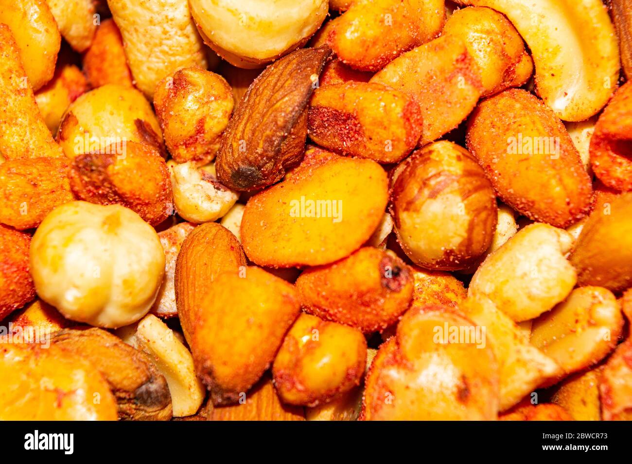 A mixture of different nuts. Healthy food, fitness diet. Surface ...