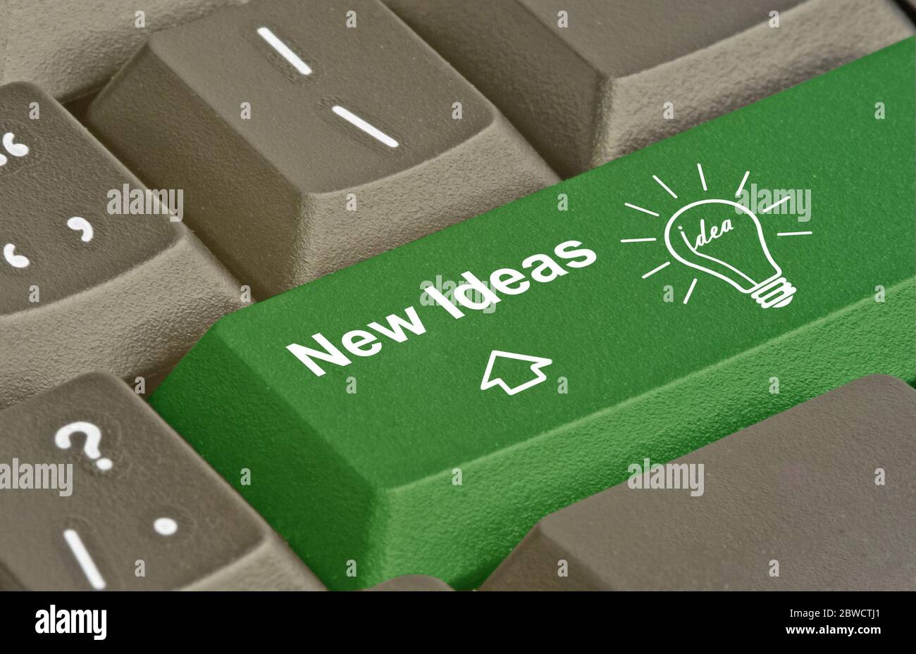Keyboard with hot keys for idea Stock Photo - Alamy