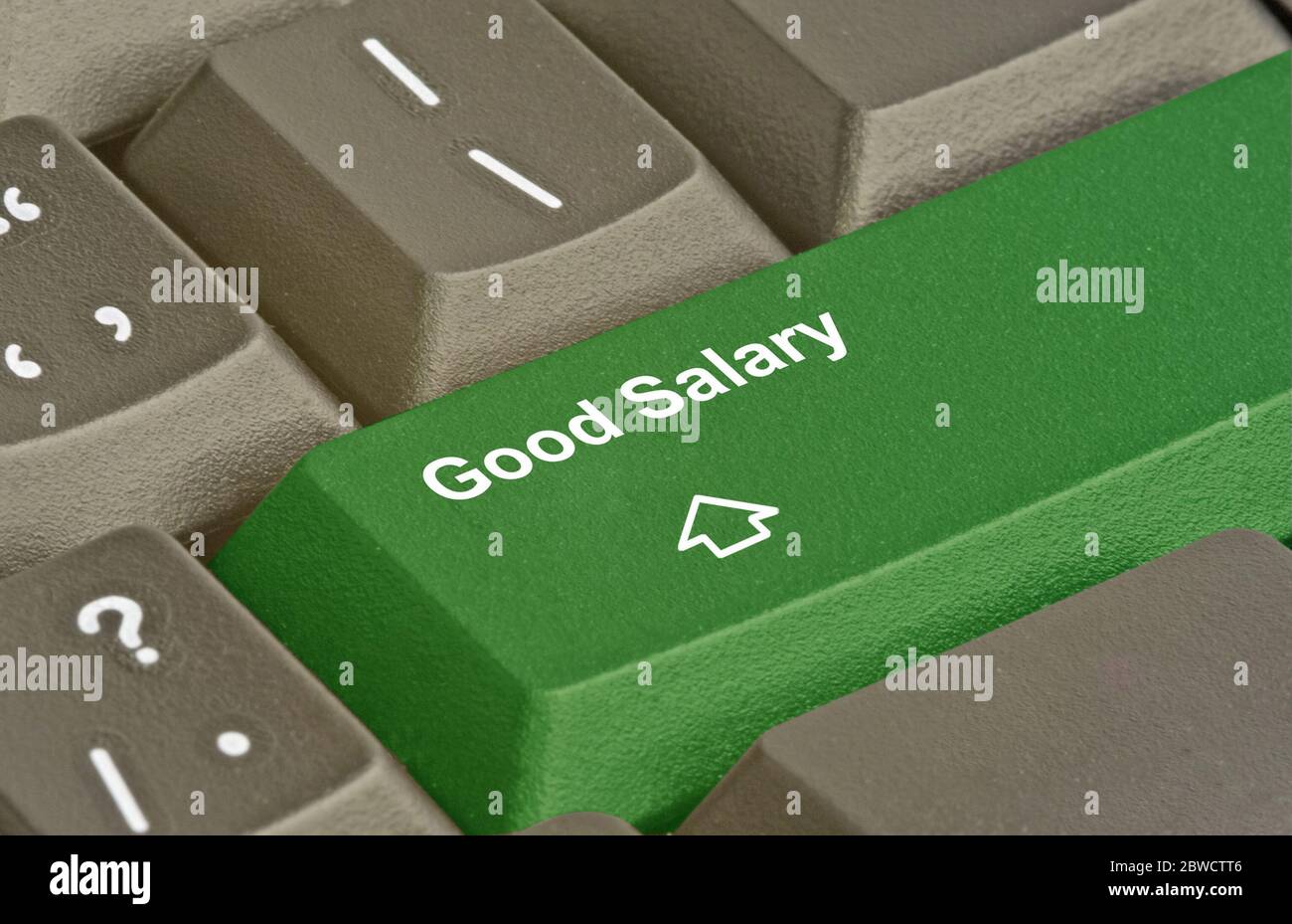 Keyboard for good salary Stock Photo - Alamy