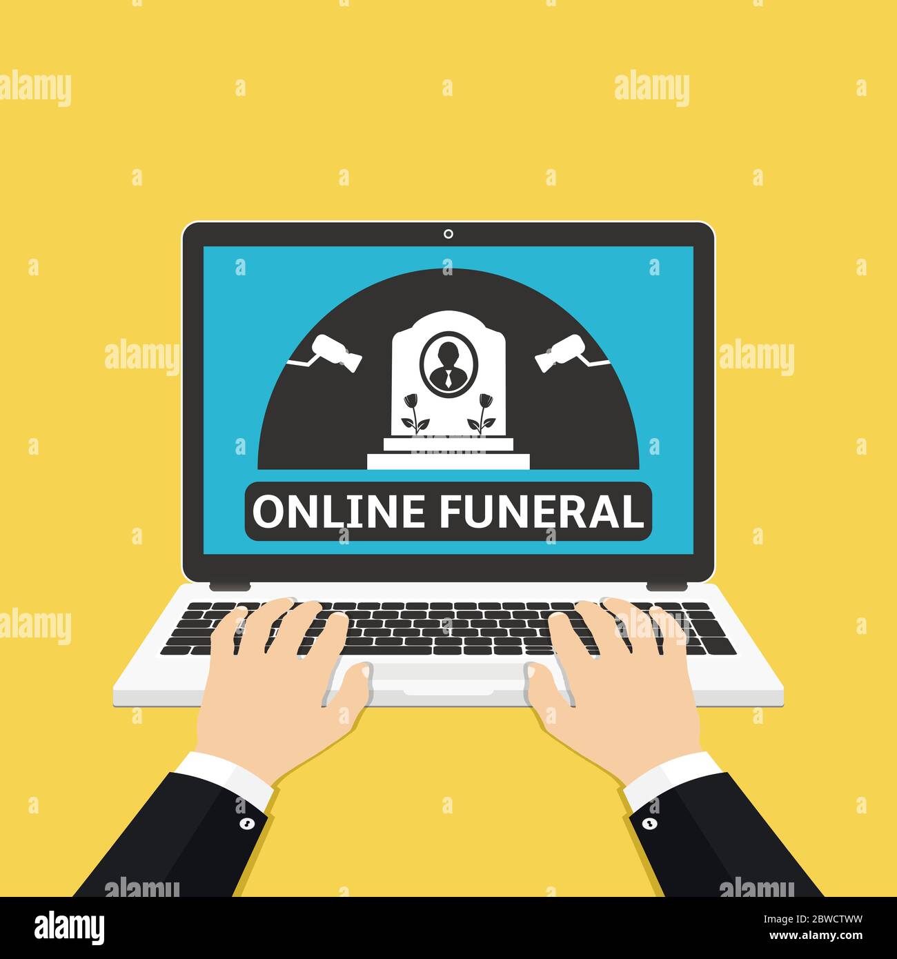 People at funeral Stock Vector Images - Alamy