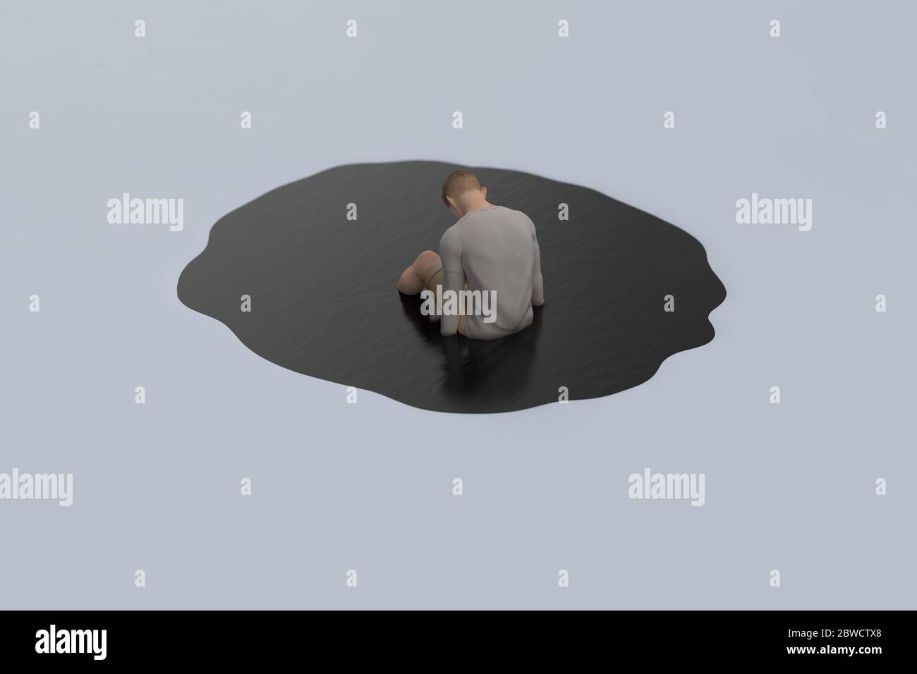 Man puddle water hi-res stock photography and images - Alamy