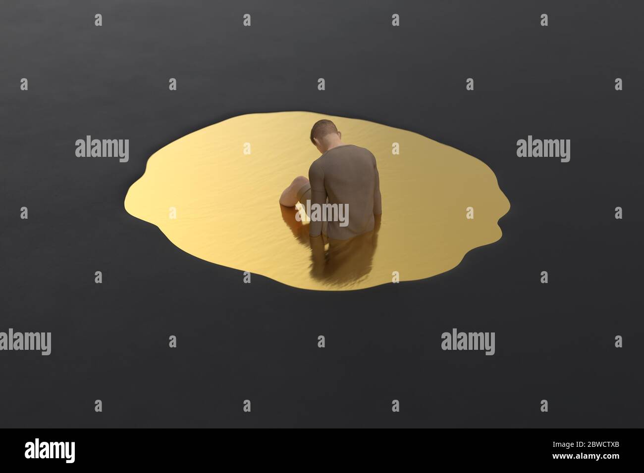 Man puddle water hi-res stock photography and images - Alamy