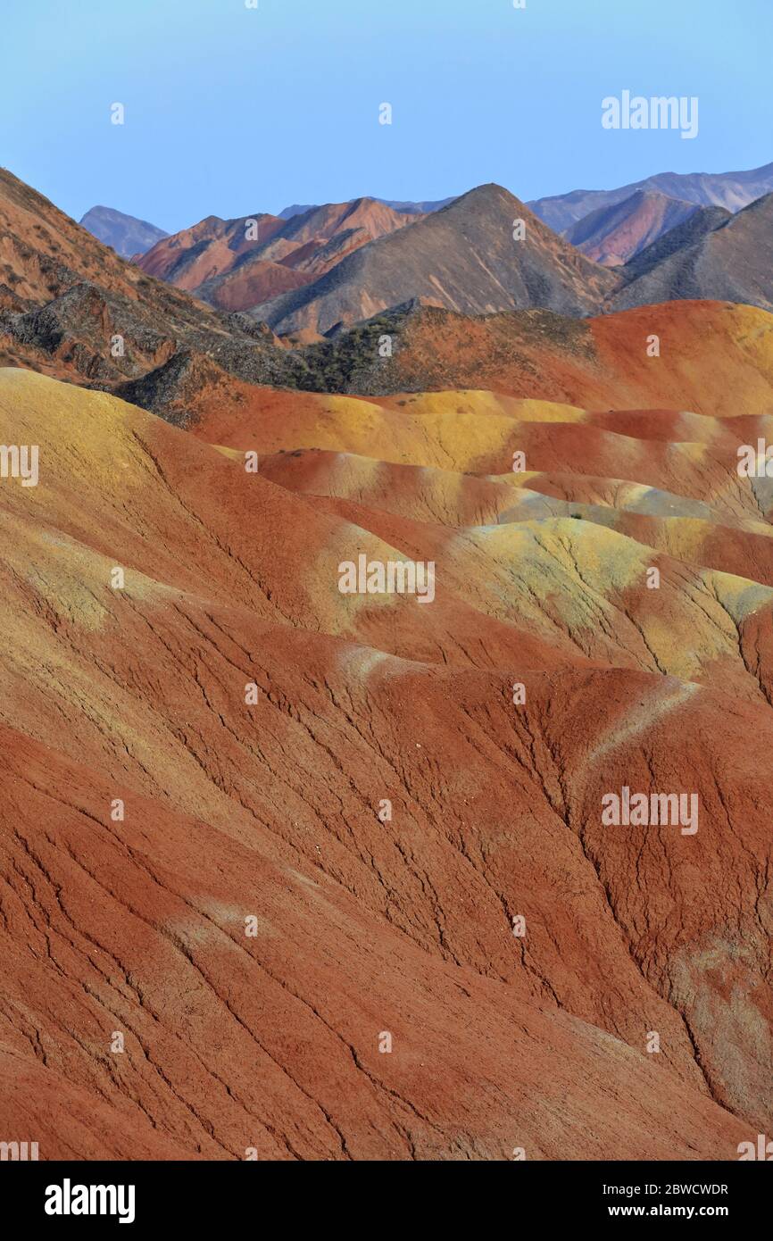 Seven-Color-Mountain landform from Colorful-Clouds Observation Deck ...