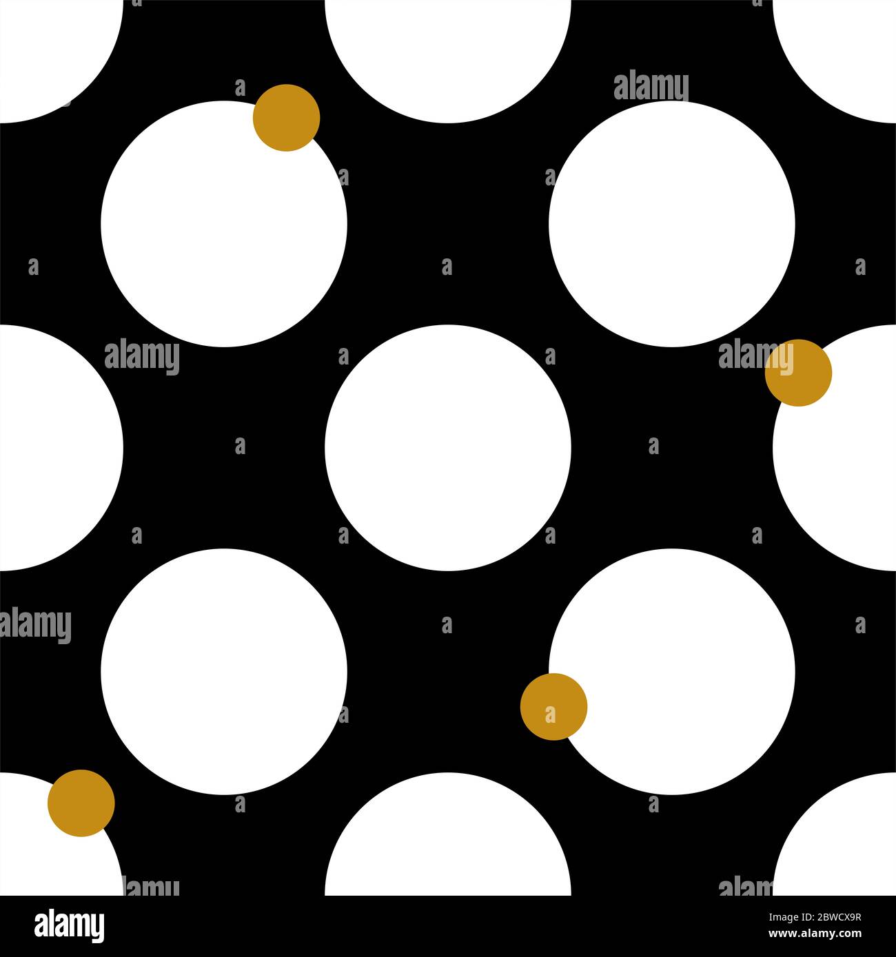 Seamless round pattern Vector illustration with big white circles and ...