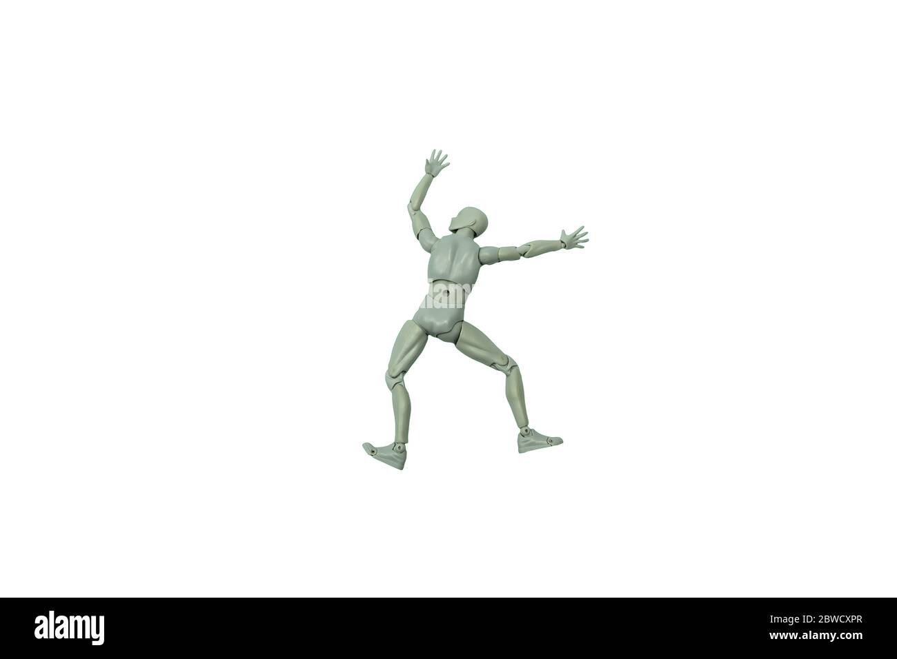 Top view of crime scene of action figure on white background, isolated ...