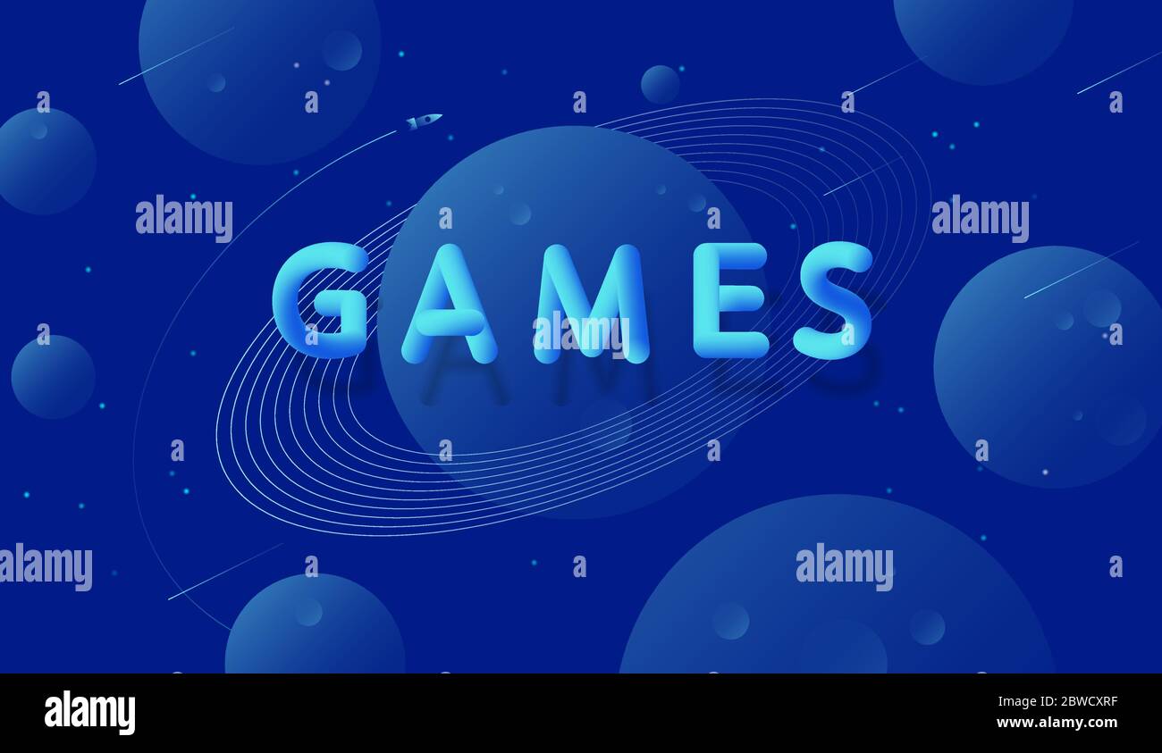 Space background with the inscription Games Stock Vector Image & Art ...