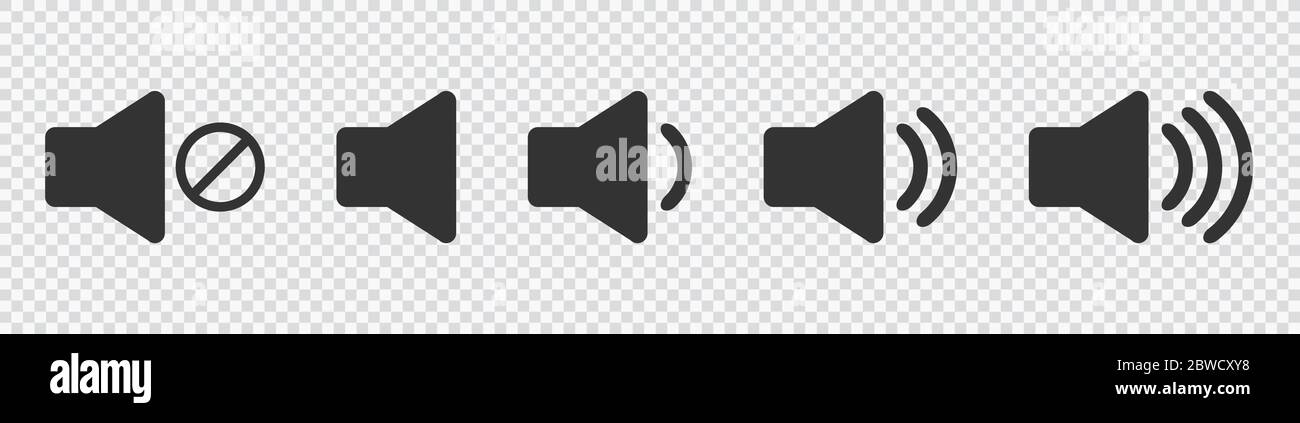 An icon that increases and reduces the sound. Icon showing the mute. A ...