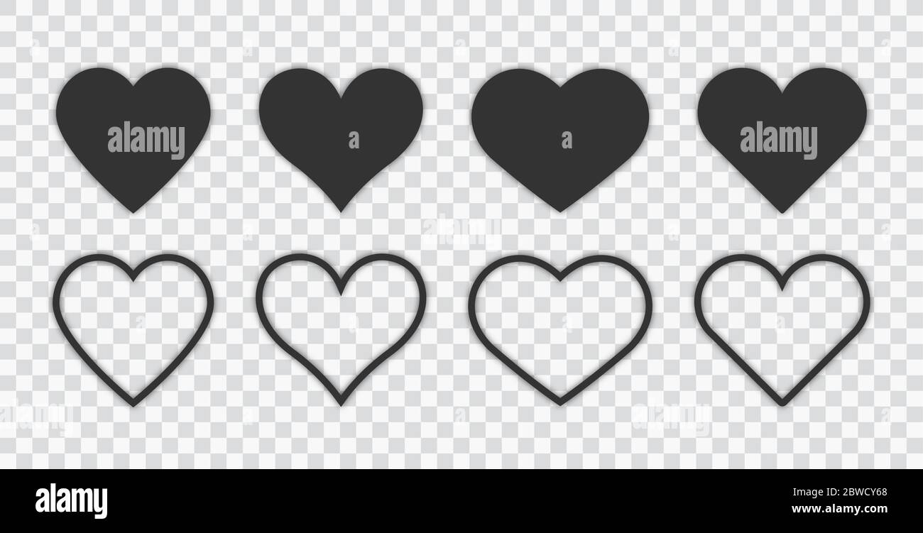 Heart linear vector icon. Valentine love and wedding thin line heart ...