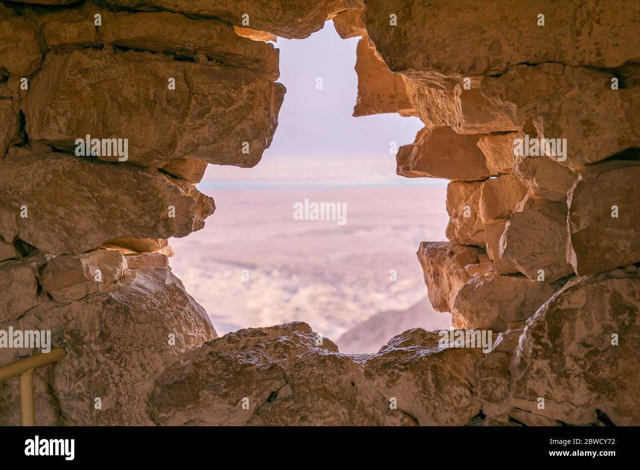 Ancient fortification Masada in the Southern District of Israel ...