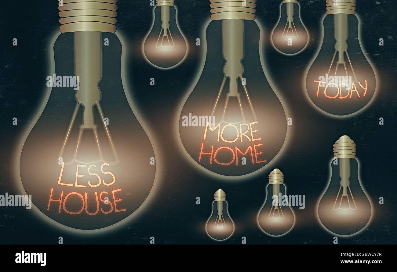 Word writing text Less House More Home. Business photo showcasing small family community Bonding ...