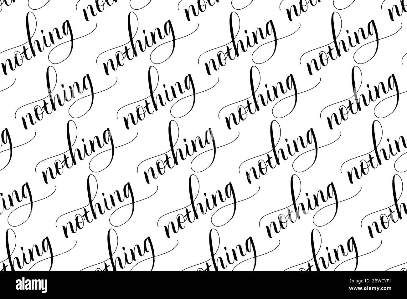 Seamless Brush calligraphy Nothing Stock Vector Image & Art - Alamy