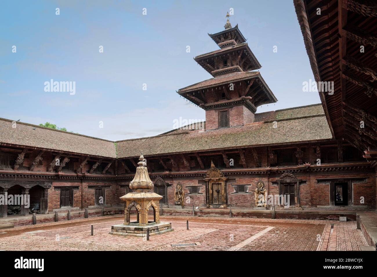 Courtyard of Mul Chowk, in the Patan Royal Palace Complex in Patan ...